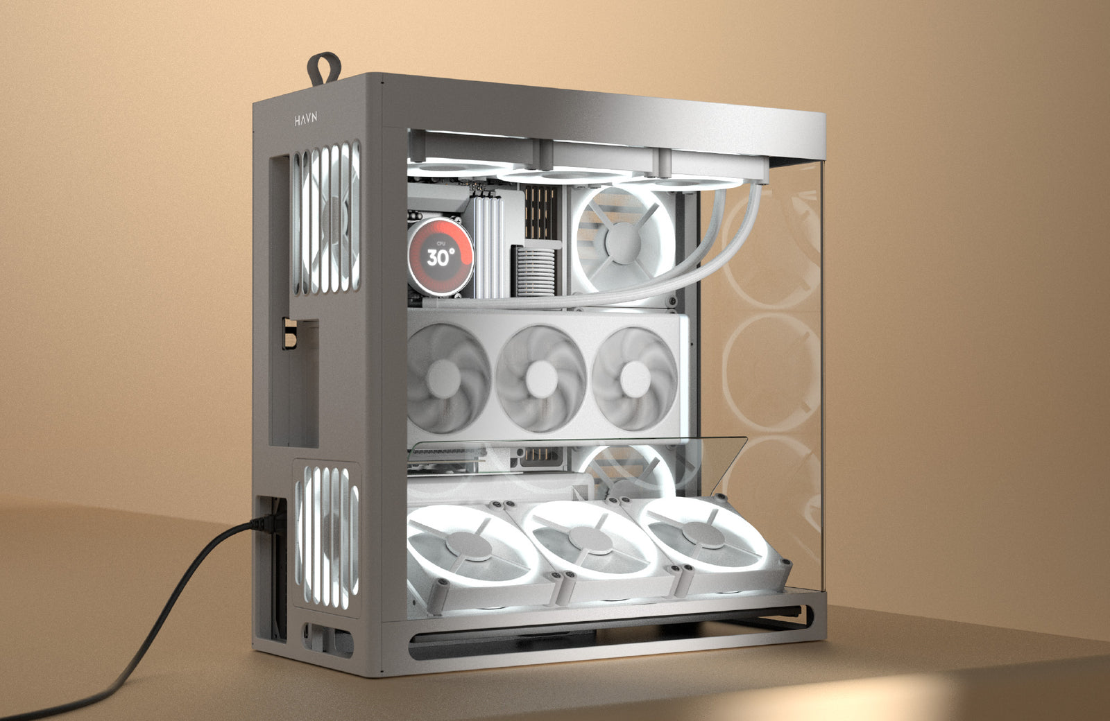 Kustom PCs - HAVN HS420 VGPU Premium Mid Tower Case Black